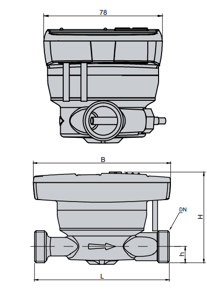 Bmeters HYDROCAL M4 DN20 QN-2,5 m3/h Ciepłomierz kompaktowy M-BUS, bez ...