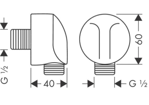 Hansgrohe FixFit Przyłącze węża bez zaworu zwrotnego E Kod 27454670